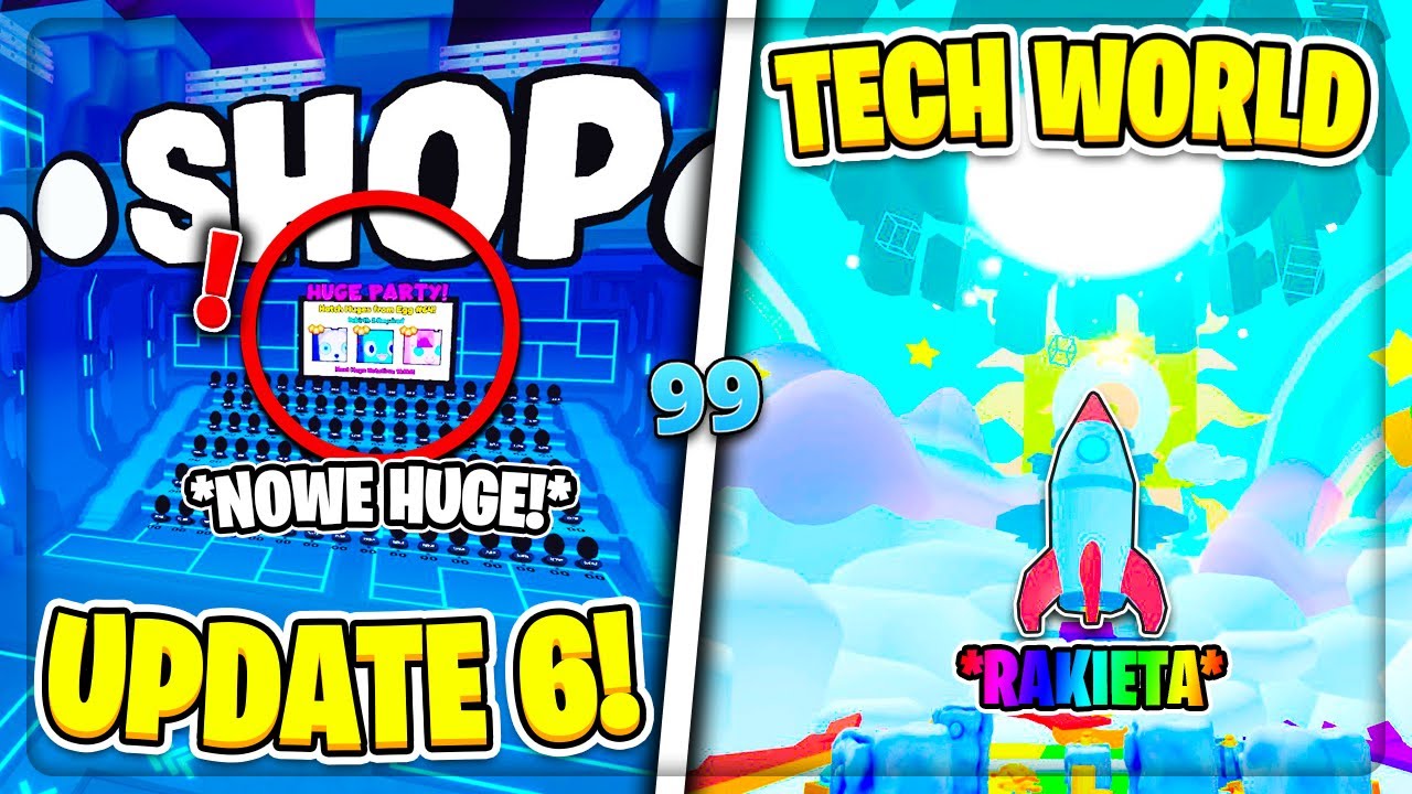 🔴18:00 NOWY TECH WORLD UPDATE w PET SIMULATOR 99?! ⋮🌟 NOWE PETY ZA ...