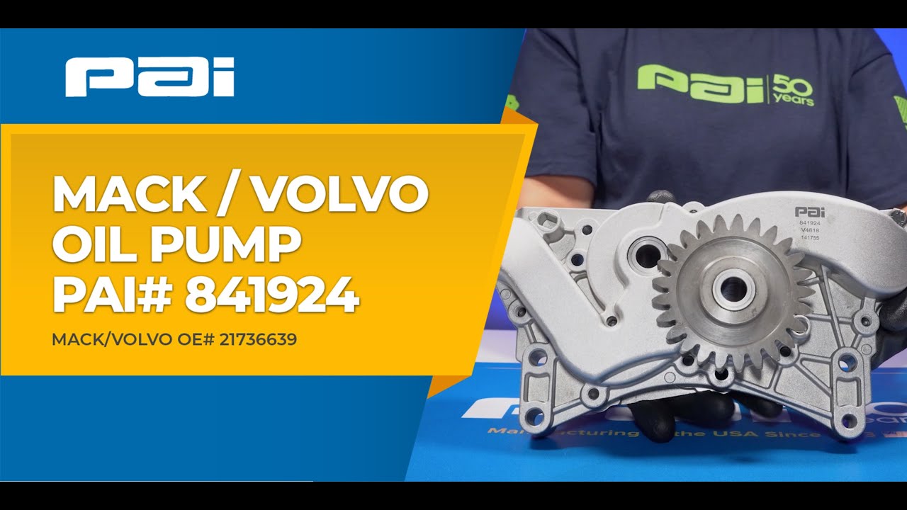 Mack MP7 / Volvo D11 Oil Pump (PAI# 841924 | OEM# 21736639) - YouTube