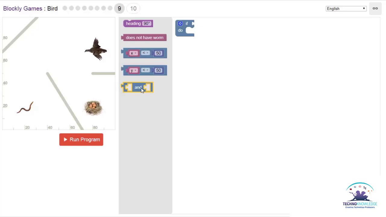 Blockly - Bird9 - YouTube