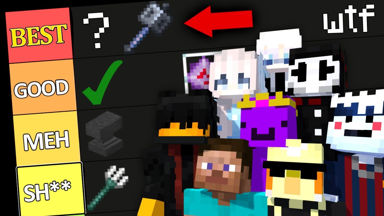 Top Minecraft Players Rank All the Weapons ft: Minecraft Elite - YouTube