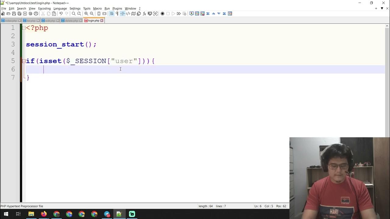 belajar php part 33 - php login page 1 - YouTube