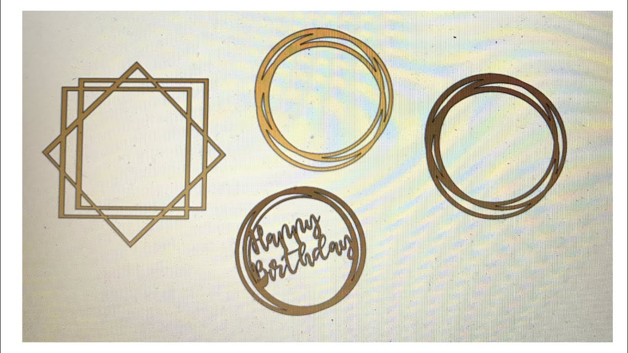 tutorial circulos geometricos para cake toppers - YouTube