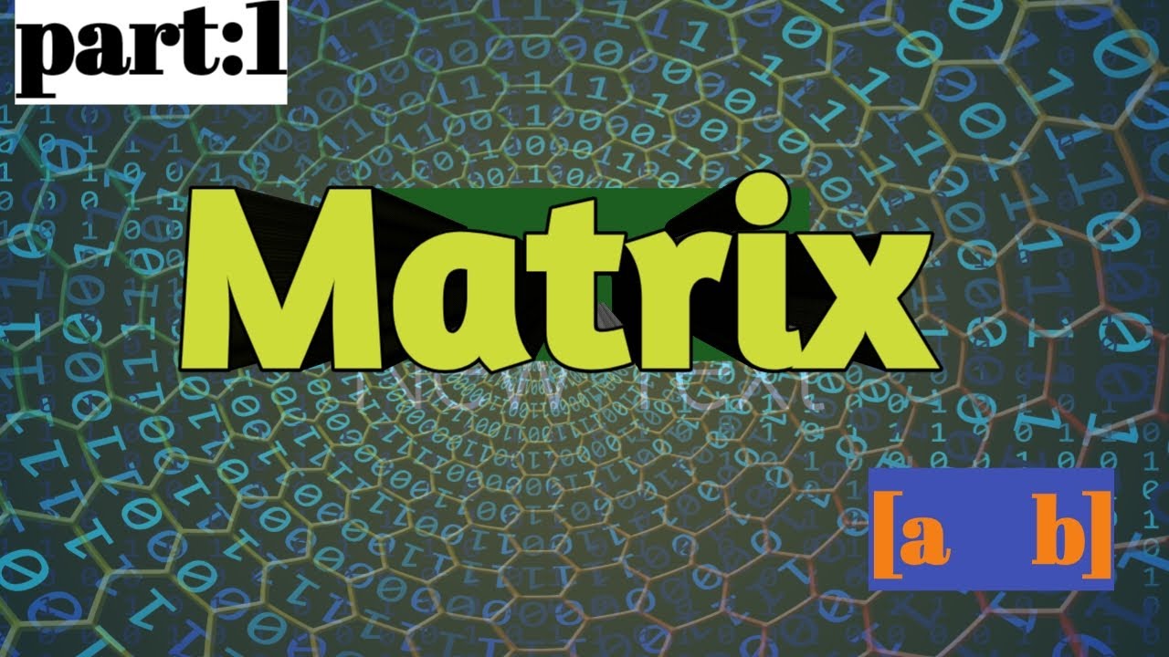 Matrices and matrix multiplication - YouTube