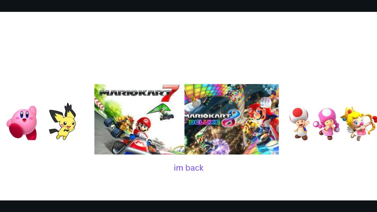 I'm back. Mario kart Monday. playing mario kart 7 and 8 deluxe - YouTube
