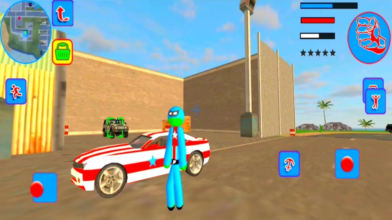Captain America Stickman Rope Hero Las Vegas - YouTube