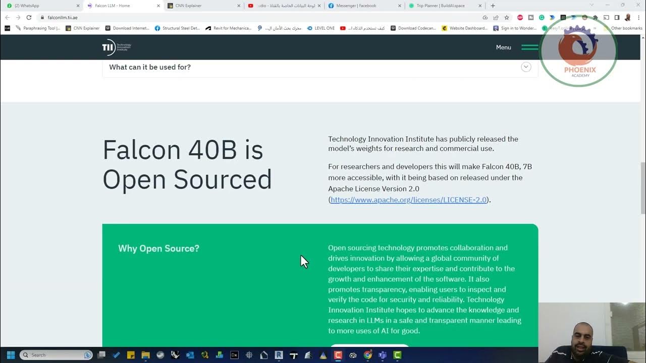 open sourced Falcon LLM مفتوح المصدر - YouTube