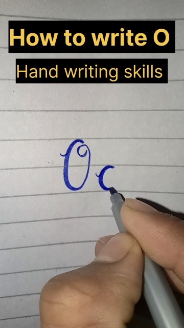 How to write O. #calligraphy #skills #cursivecalligraphy - YouTube