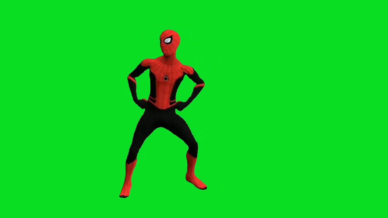 Spider-Man jumping and dancing green screen - YouTube