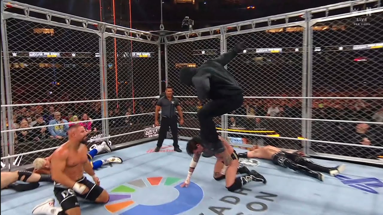 Seth rollins stump cm punk and win vision team|| - YouTube