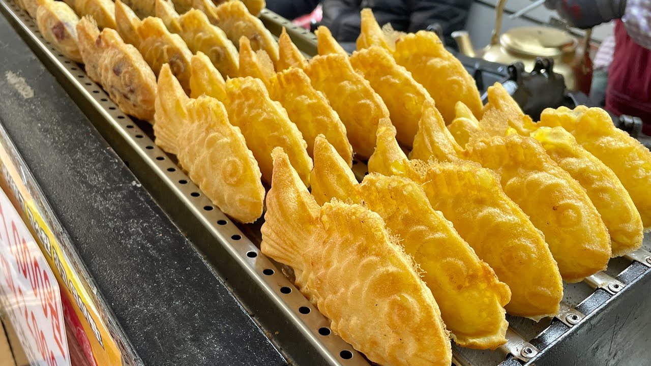 붕세권의 행복 500원 왕큰잉어빵 | $0.4 fish-shaped bun - YouTube