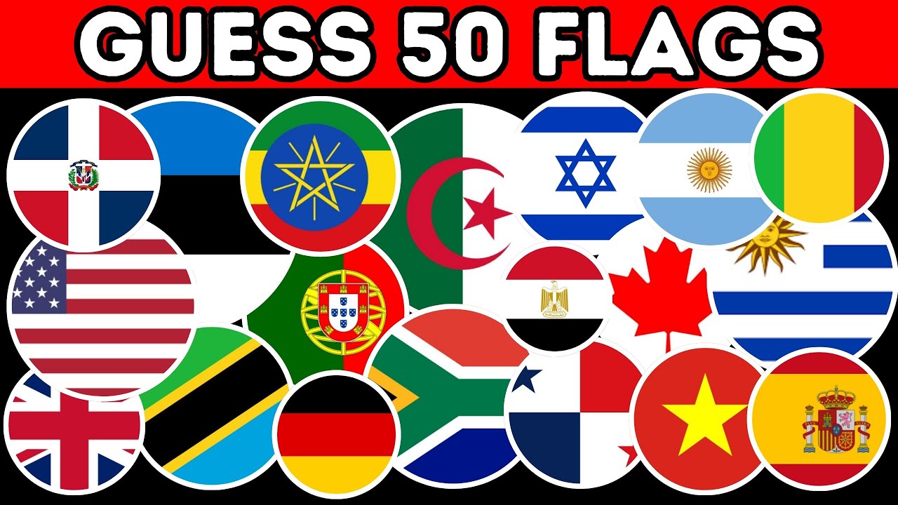 Guess 50 FLAGs🎌🚩General Knowledge #nationalflags #gk - YouTube