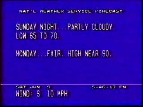 Weather Channel Local Forecast 1990 - YouTube
