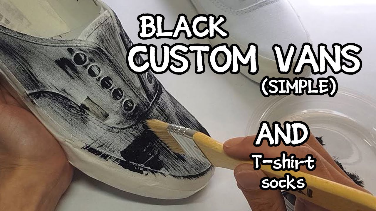 BLACK CUSTOM VANS (SIMPLE) - YouTube