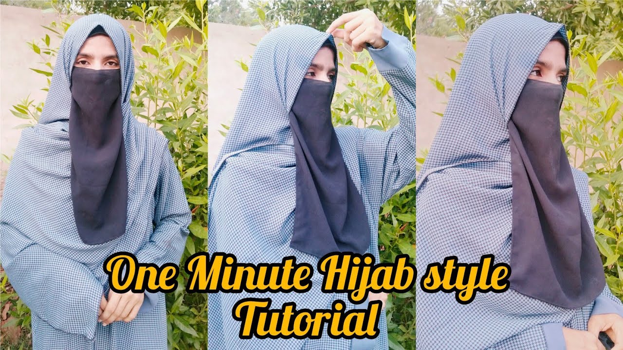 One Minute Hijab style tutorial ll Easy Hijab style ll Summer Hijab ll ...