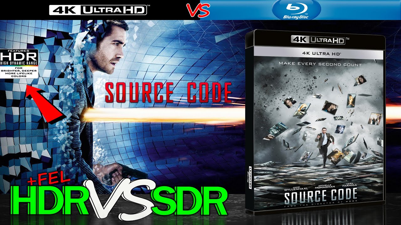 Source Code 2011 HDR ANALYSIS 4K Blu Ray vs 1080p BD SDR 100nits #TRUE ...