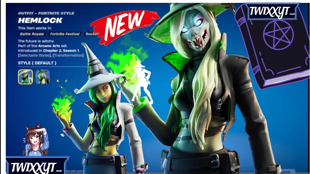 🎃NEW HEMLOCK Skin in Fortnite! WHO IS HEMLOCK? #fortnite #vbucks 10/26 ...