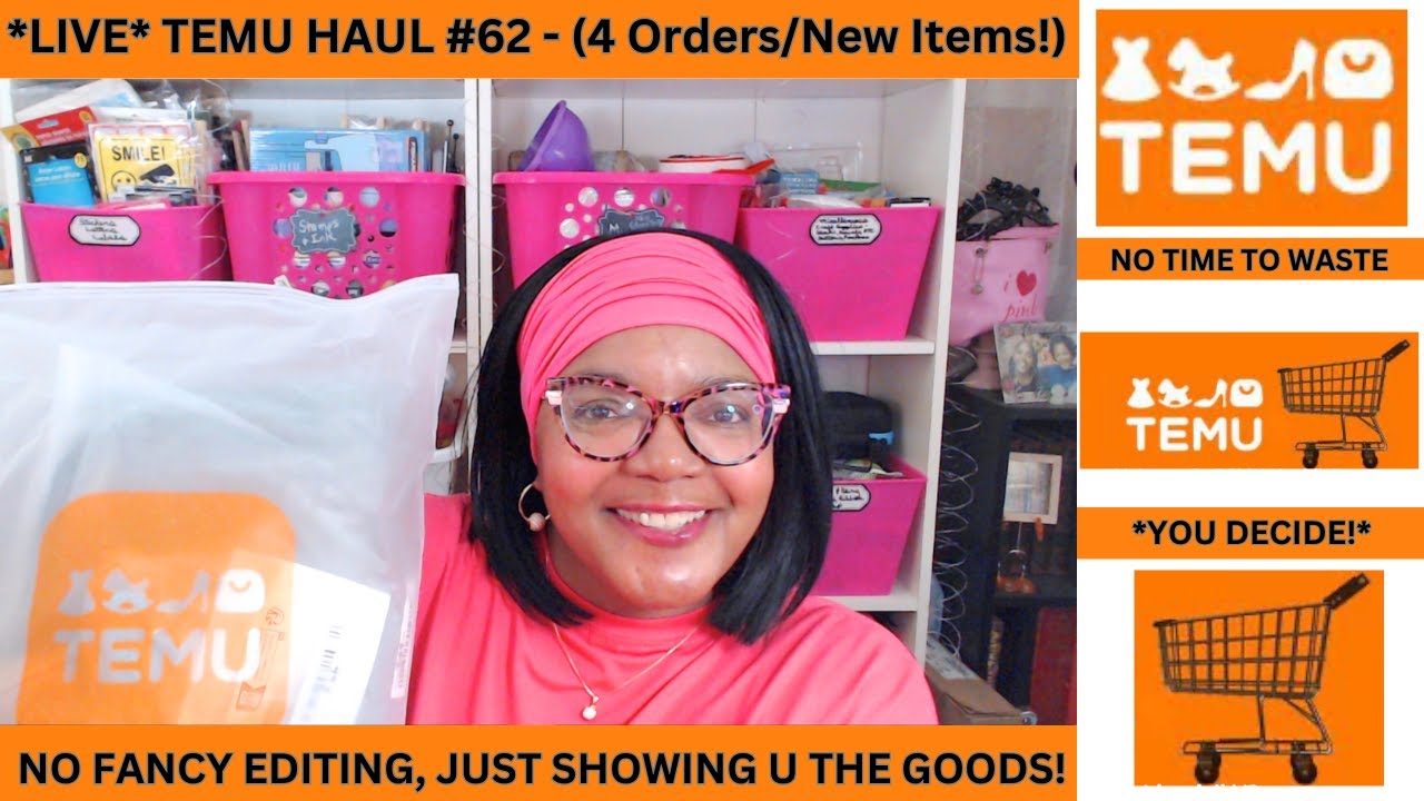 *LIVE* #TEMU HAUL #62 - 4 Orders & New Items. - Let's Hit It! #Live # ...