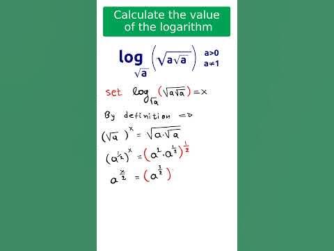 Numerical expressions - Calculate the value of the logarithm - YouTube