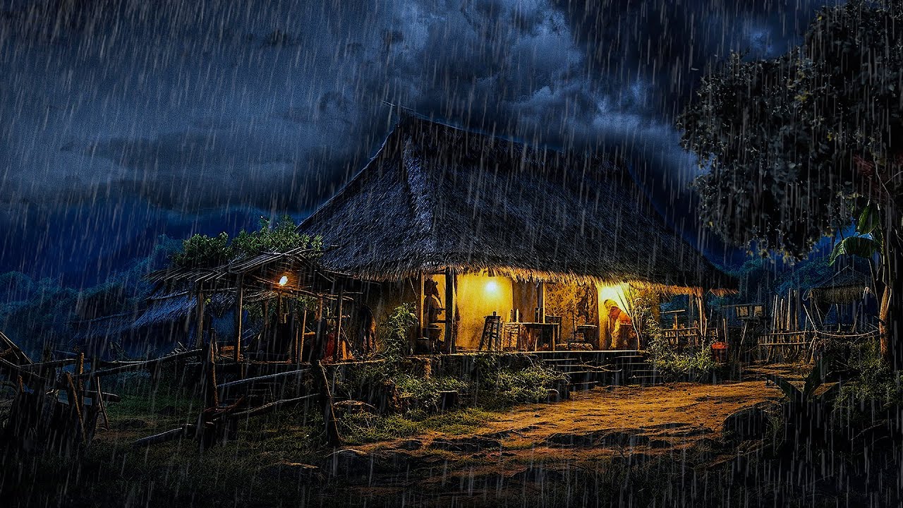 Fall Asleep Easily in 3 Minutes with Heavy Rain & Massive Thunder on ...