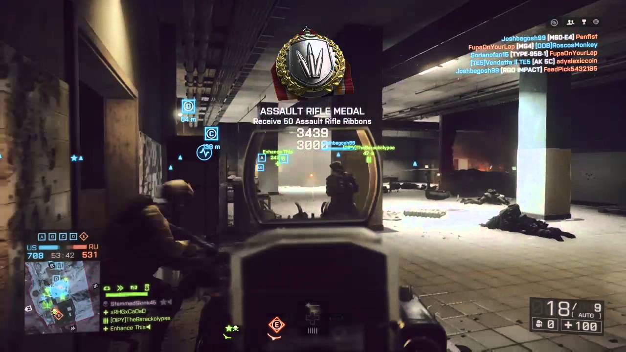 BF4 Massive Multi kill W/ Ace 23 - YouTube