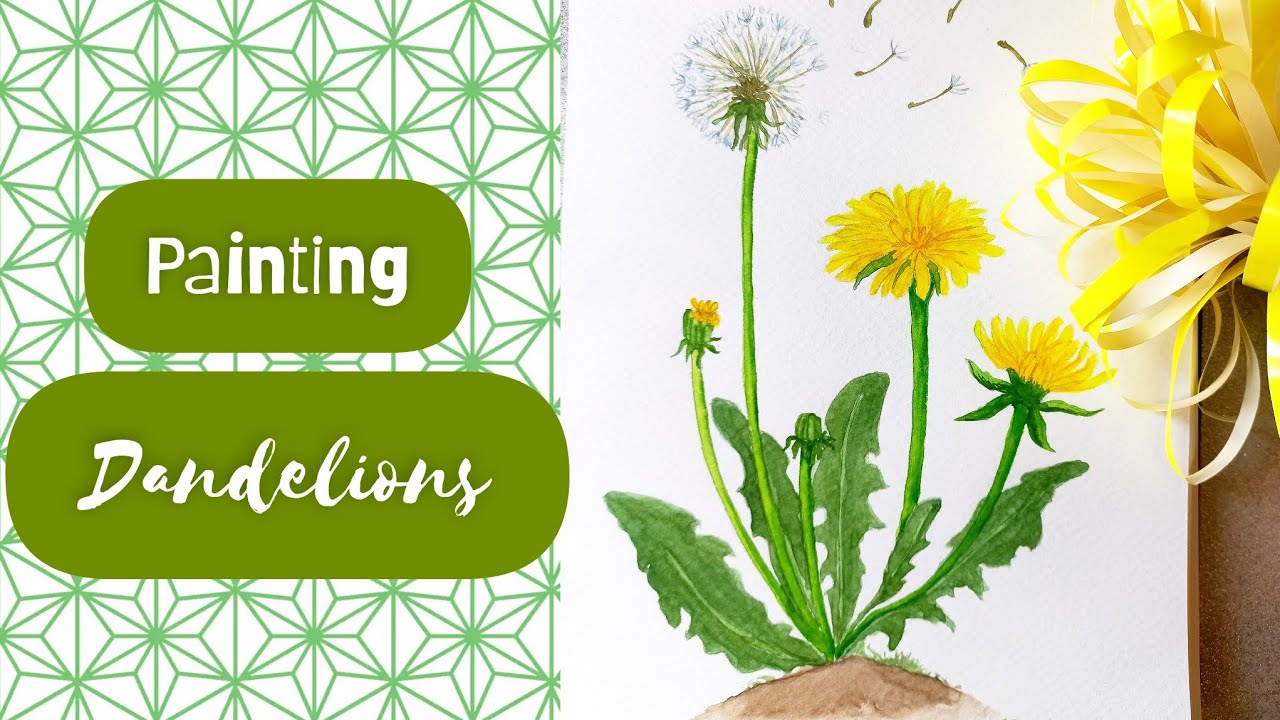 How to paint Dandelions in watercolors: 5 super easy steps|Paint with ...