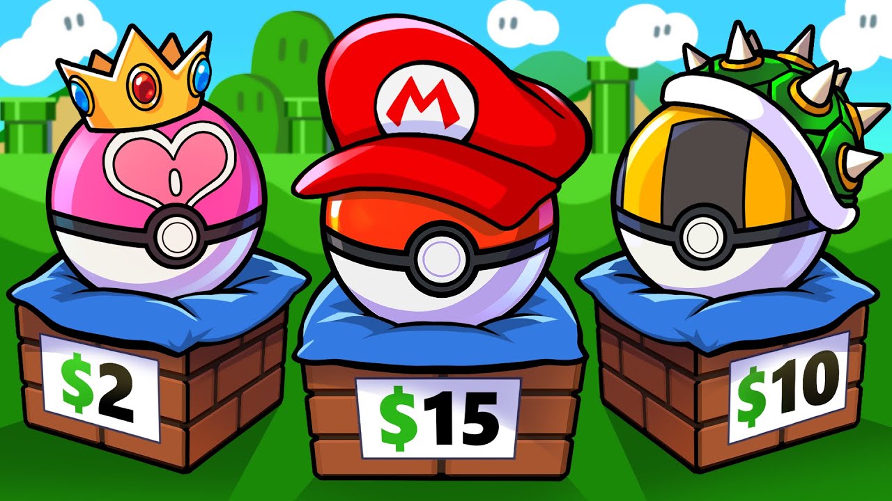 We Buy Mario Characters in Pokemon, Then Battle! - YouTube