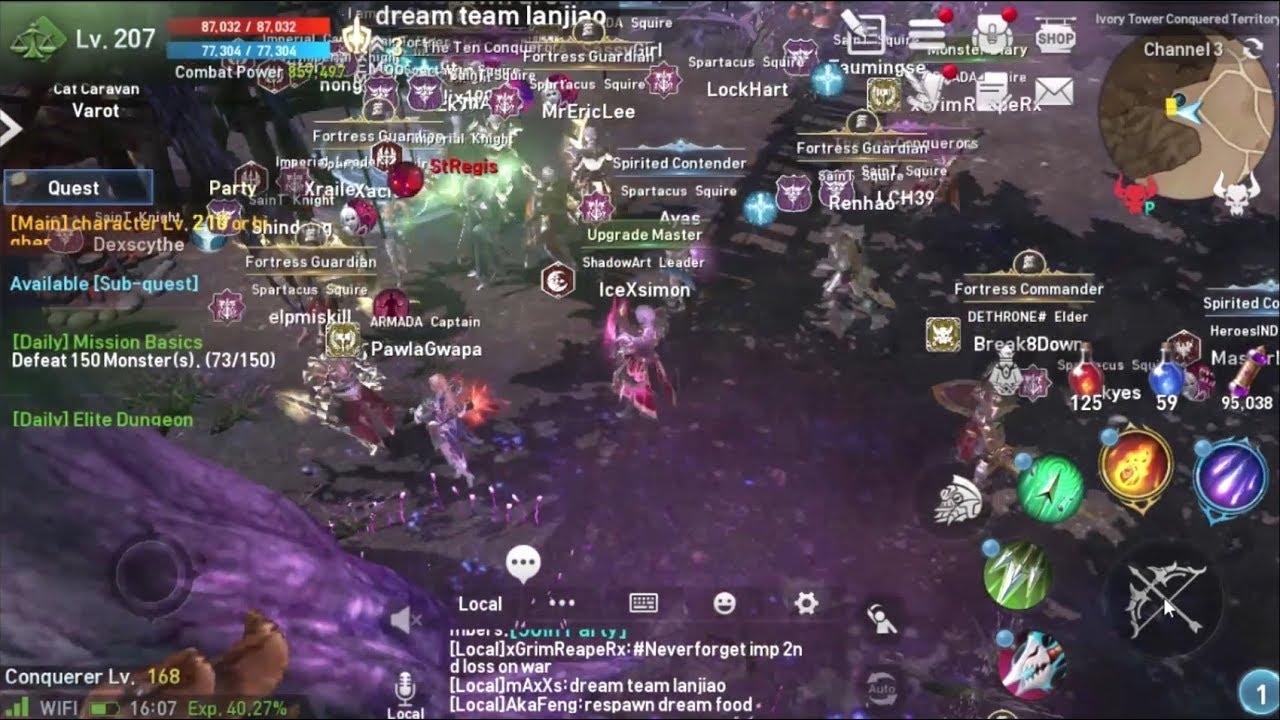 Lineage 2 Revolution War Between Top 4 Clan in Aden SEA - YouTube