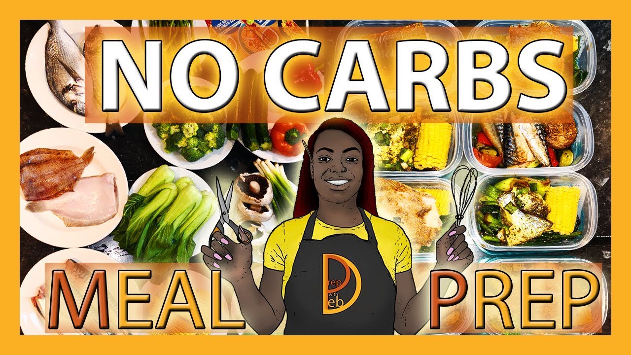 No CARBS? Meal Prep - Easy, Healthy Recipes for ONE WEEK! - YouTube