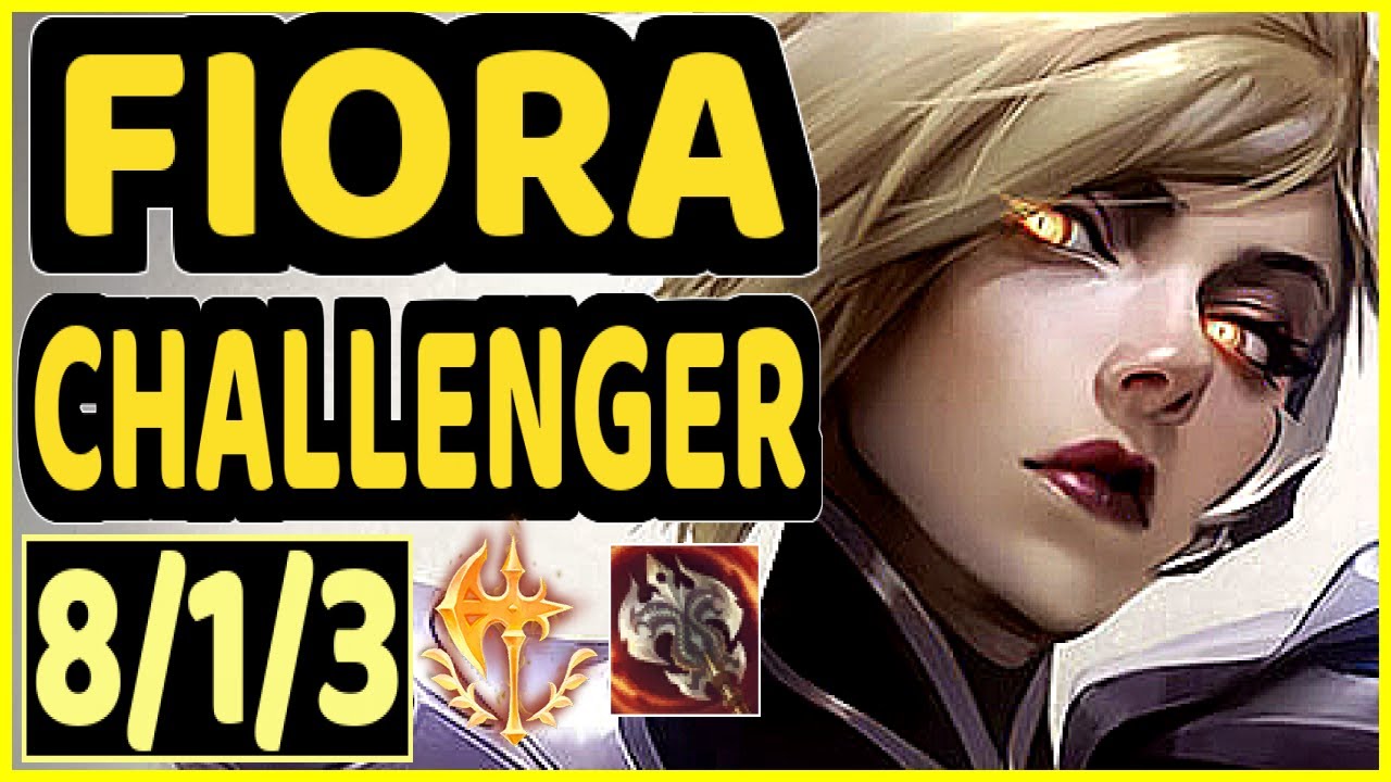 YOPPA (FIORA) - 8/1/3 KDA CHALLENGER GAMEPLAY - EUW - YouTube