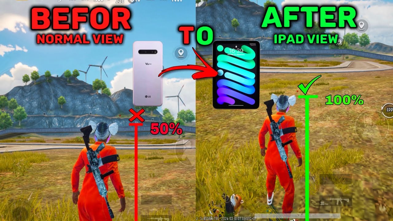 How to convert normal view to iPad PUBG mobile #pubgmobile #ipadview # ...