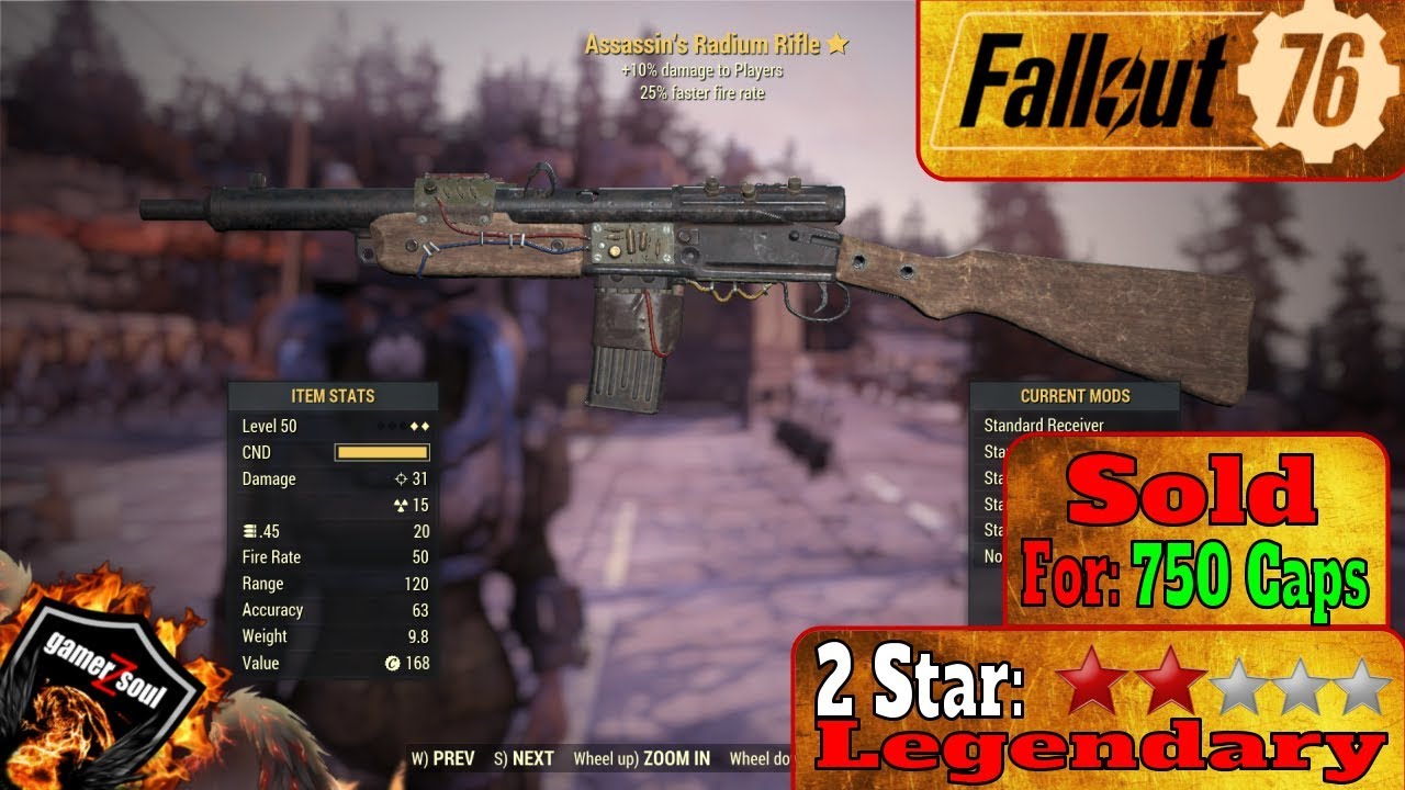 Fallout 76 PC [2 Stars Legendary Weapons and Armor] - Assassin’s Radium ...