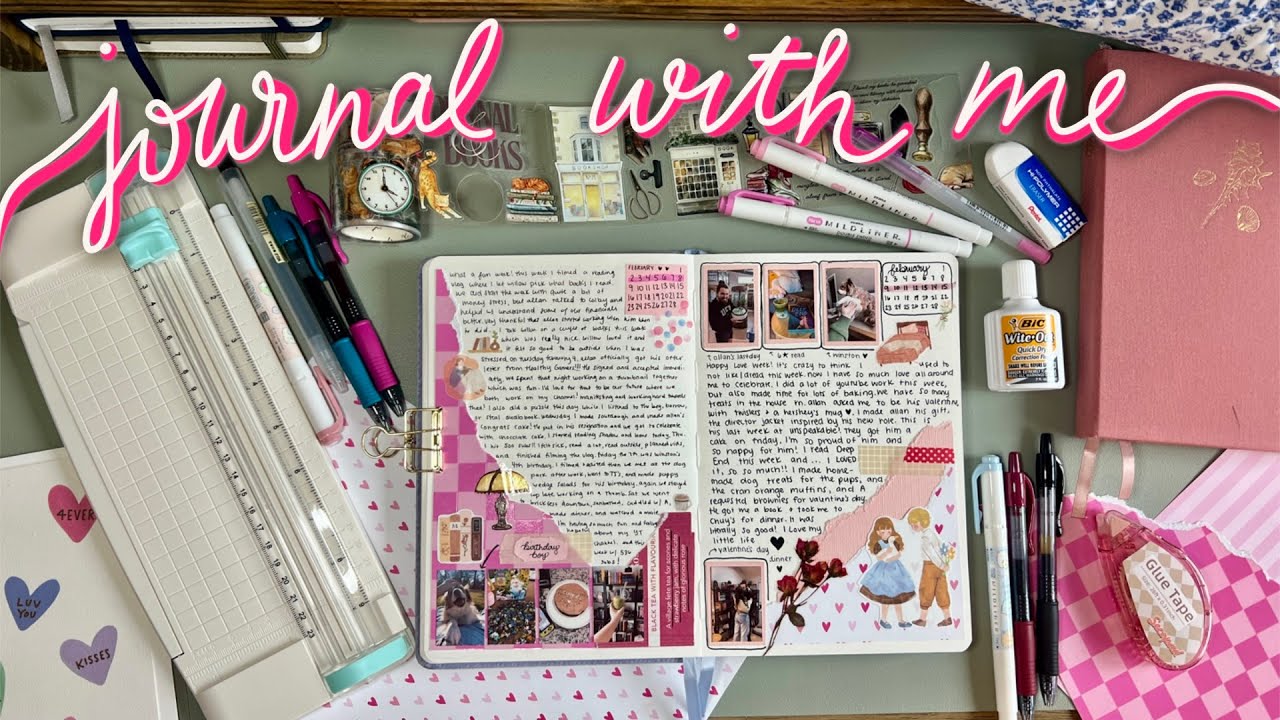 Junk Journal With Me 💖📖 A Pink-Themed Journaling Session ️ - YouTube