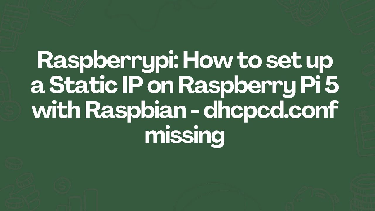 Raspberrypi: How to set up a Static IP on Raspberry Pi 5 with Raspbian ...