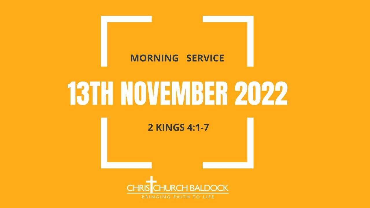 Sunday Morning Service "The Helper of the Helpless" 2 Kings 4:1-7 (BP ...