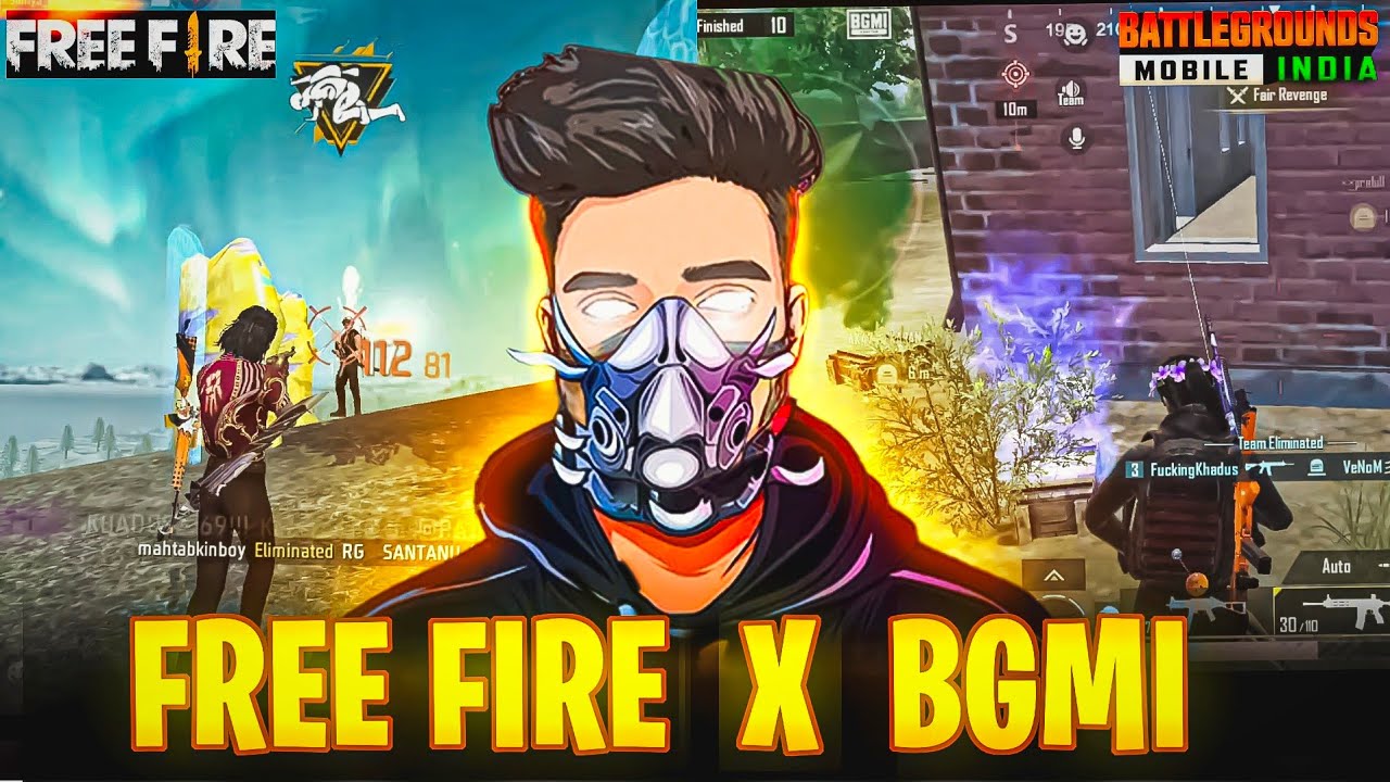 Free Fire X Bgmi 🇮🇳😈 || The Man Who Plays Ff & Bgmi 🔥👑🦁 || KHADUS ...