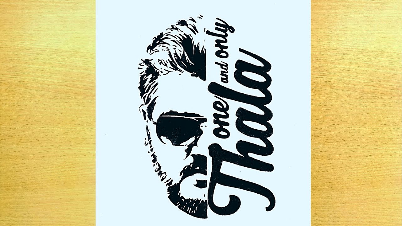 how to draw Ajith drawing | Ajith pencil drawing step by step video ...