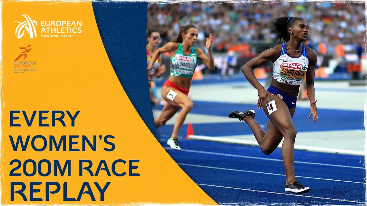 LIGHTNING Fast Sprinters - Every Women’s 200m Race Berlin 2018 - YouTube