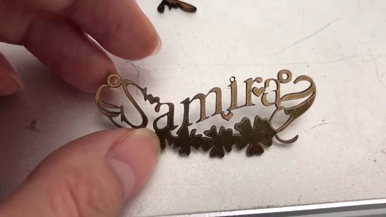 jewelry laser cutting machine 50 watt for silver gold custom name ...