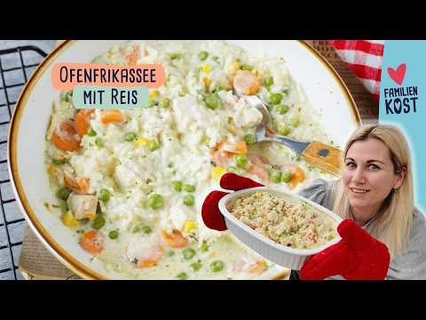Einfaches Ofenfrikassee mit Reis ⚡ Jennys Blitzrezept aus dem Ofen