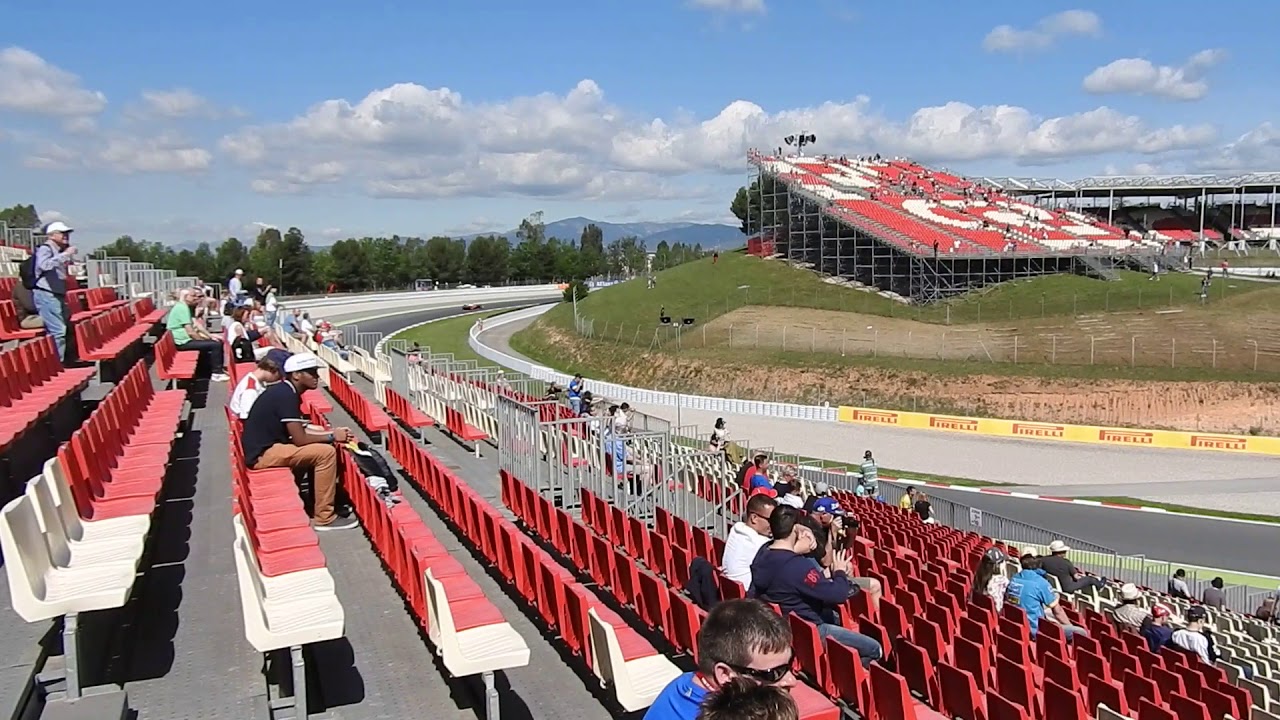 View from Grandstand A at 2016 Spanish F1 Grand Prix - YouTube