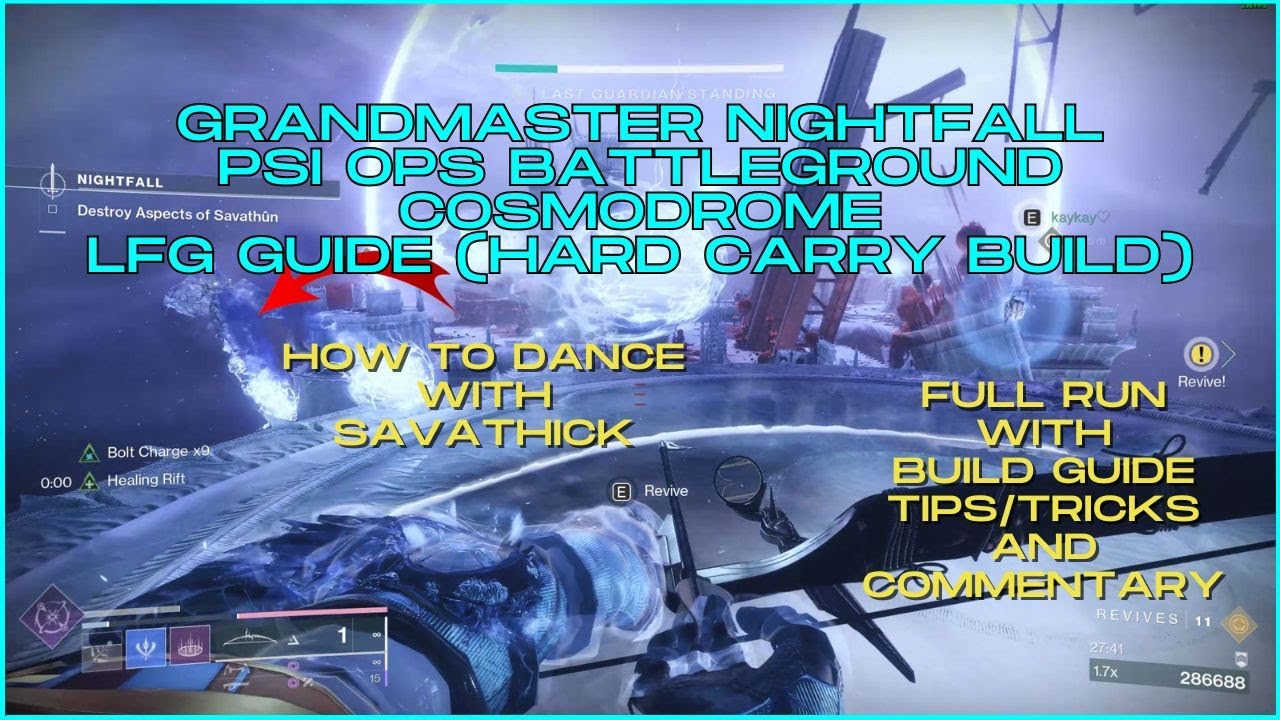 Carry your LFG in Grandmaster Nightfall Psi Ops Battleground Cosmodrome ...
