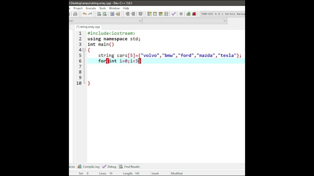 array of strings in c++ programming || #c #codingtechnique - YouTube