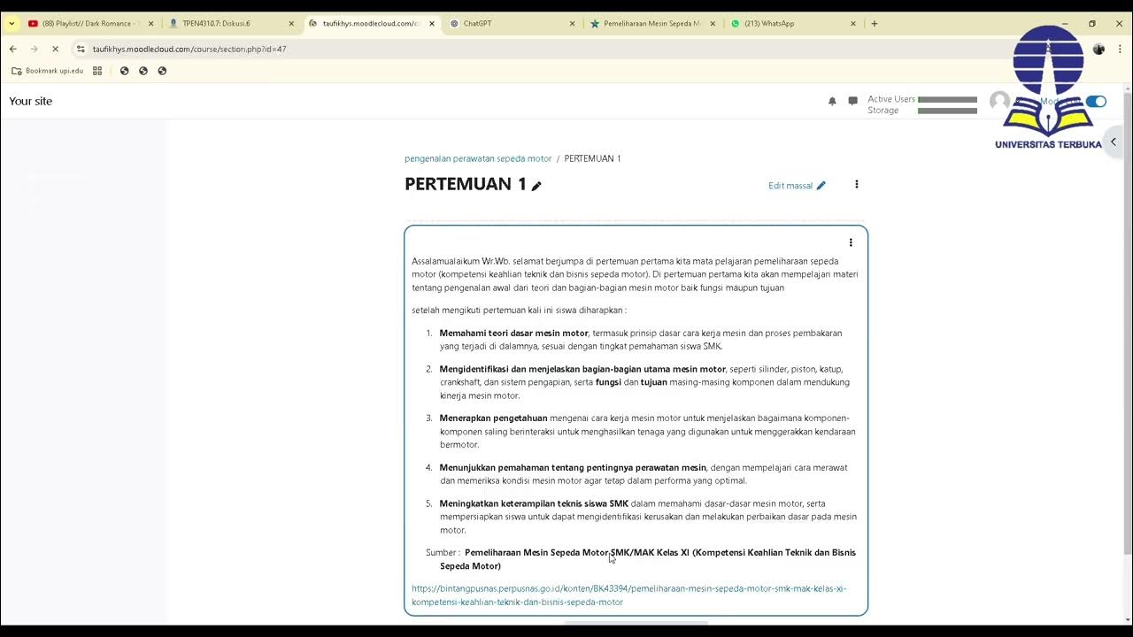 Pembuatan kelas daring menggunakan LMS Moodle - YouTube