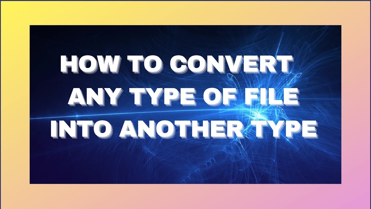 Conversion of one type file to another type | How to convert word file ...