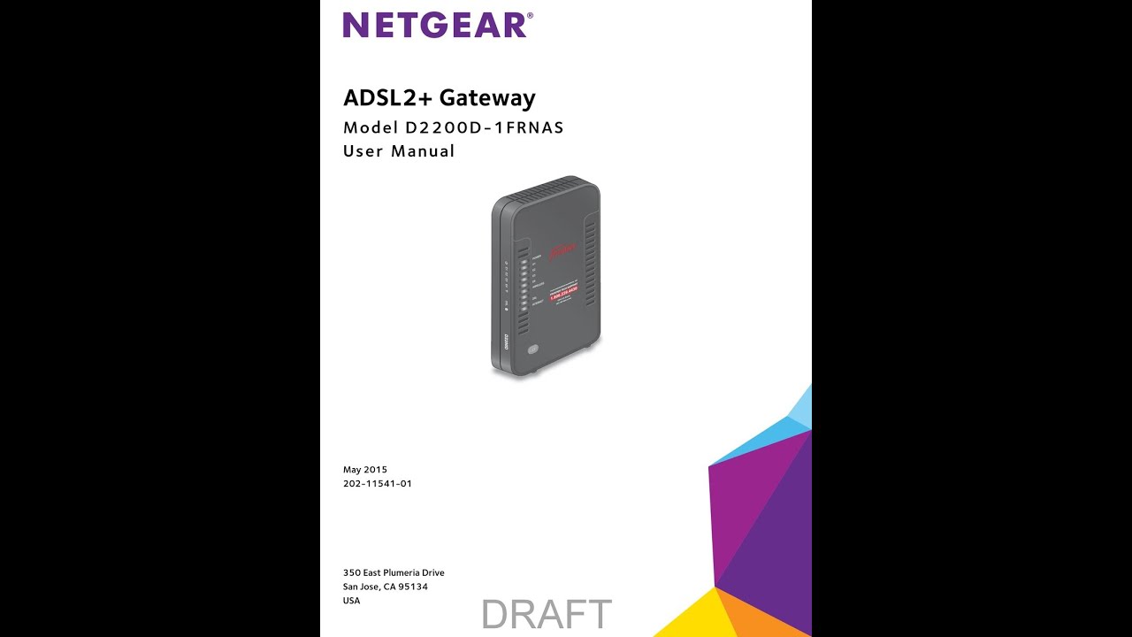 شرح اعدادات مودم #NETGEAR_D2200D - YouTube