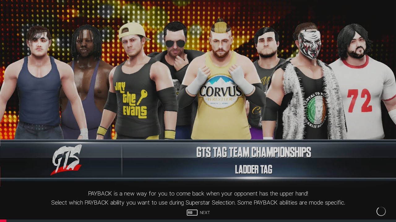 VGW GTS: Tag Team Championships - Fatal 4-Way Ladder Match (WWE2K19 ...