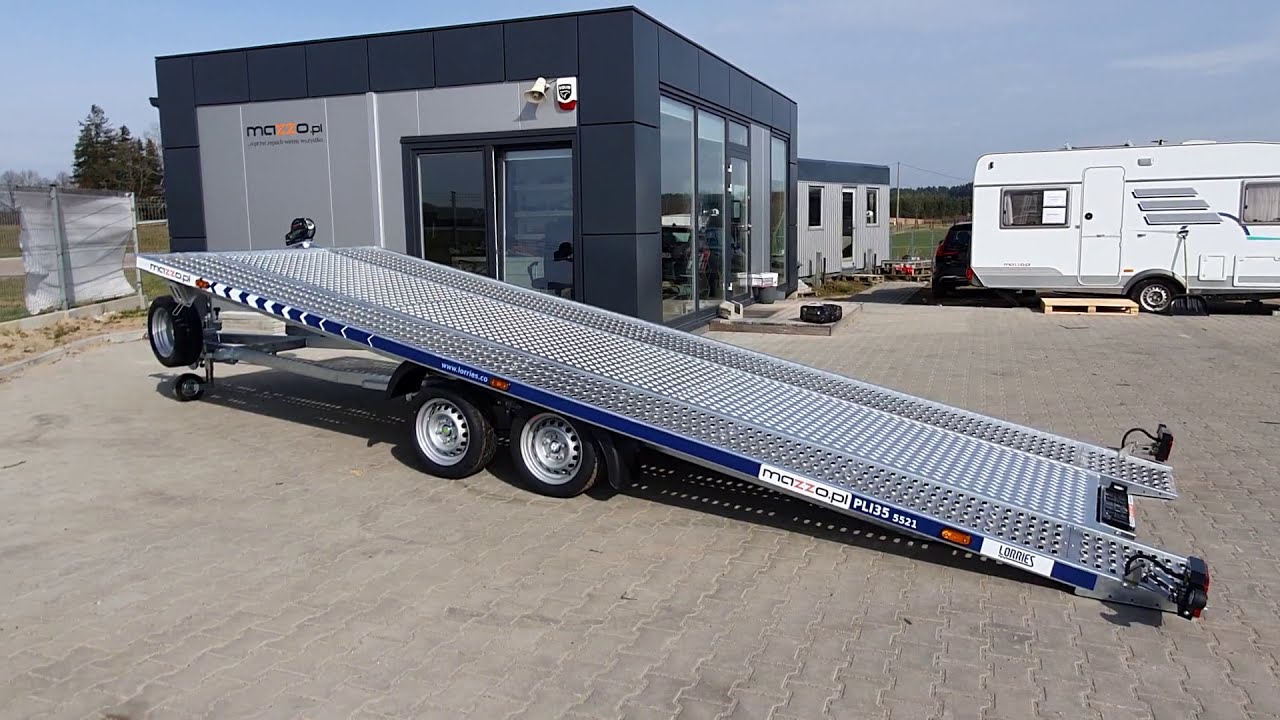 Mazzo Lorries PLI35-5521 3500kg Przyczepa Anhänger Trailer - YouTube