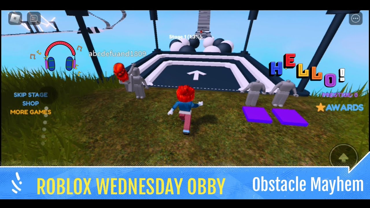 Roblox Wednesday Obby Obstacle Mayhem Challenge - YouTube