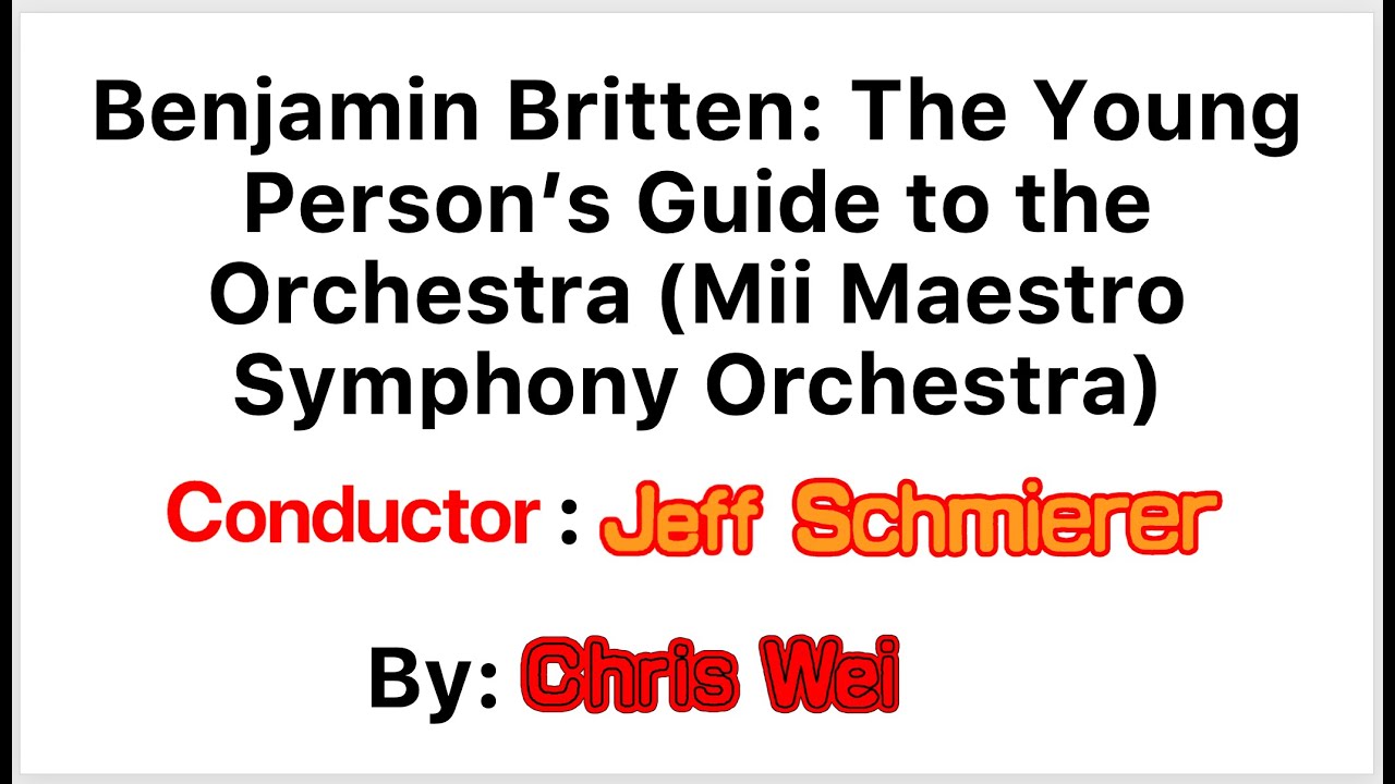 Benjamin Britten: The Young Person’s Guide to the Orchestra (Mii ...