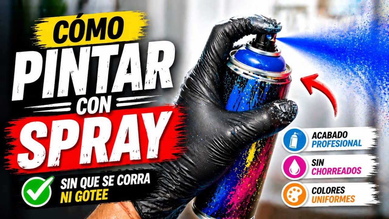 Cómo pintar con spray sin que se corra ni gotee truco fácil - YouTube
